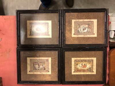 STEVE BUTLER Prints Indonesian Treasures Set of 4 Framed Artwork RARE ...