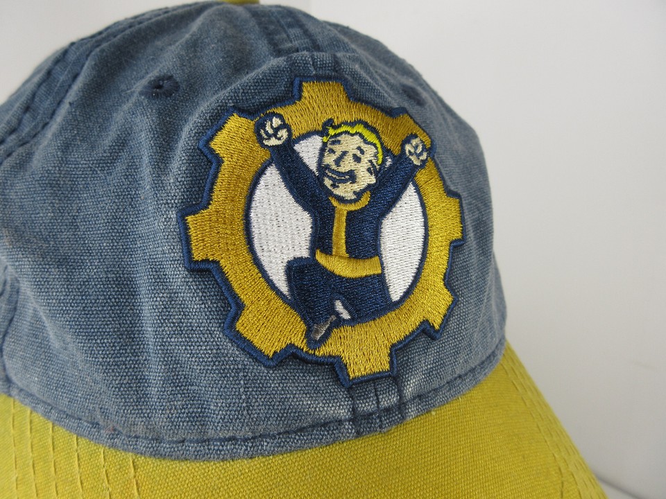 Fallout 76 Vault Boy Baseball Hat Dad Cap Blue Yellow Bioworld ...