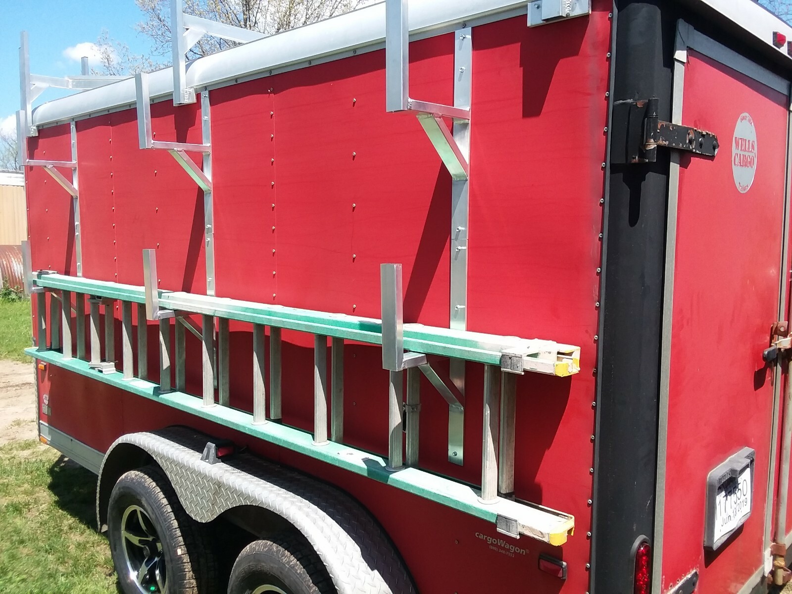 Ladder racks,aluminium(pair),enclosed trailer ,wall mount interior or ...