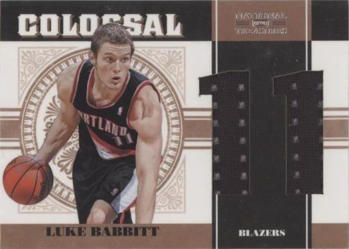 2010-11 Playoff National Treasures - Colossal Materials Luke Babbitt ...