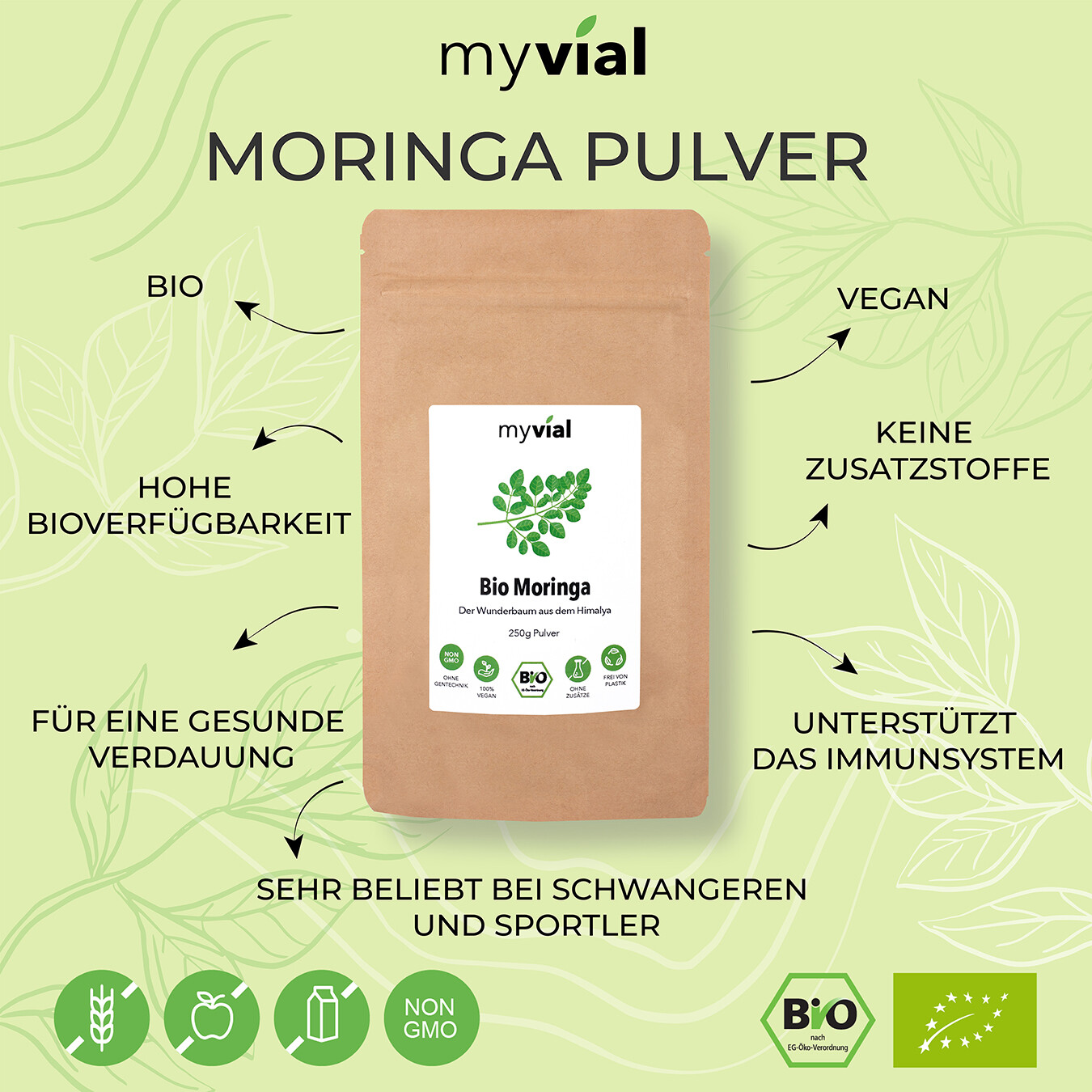 Bio Moringa Pulver 250g | 100% naturrein | Hohe Bioverfügbarkeit | eBay