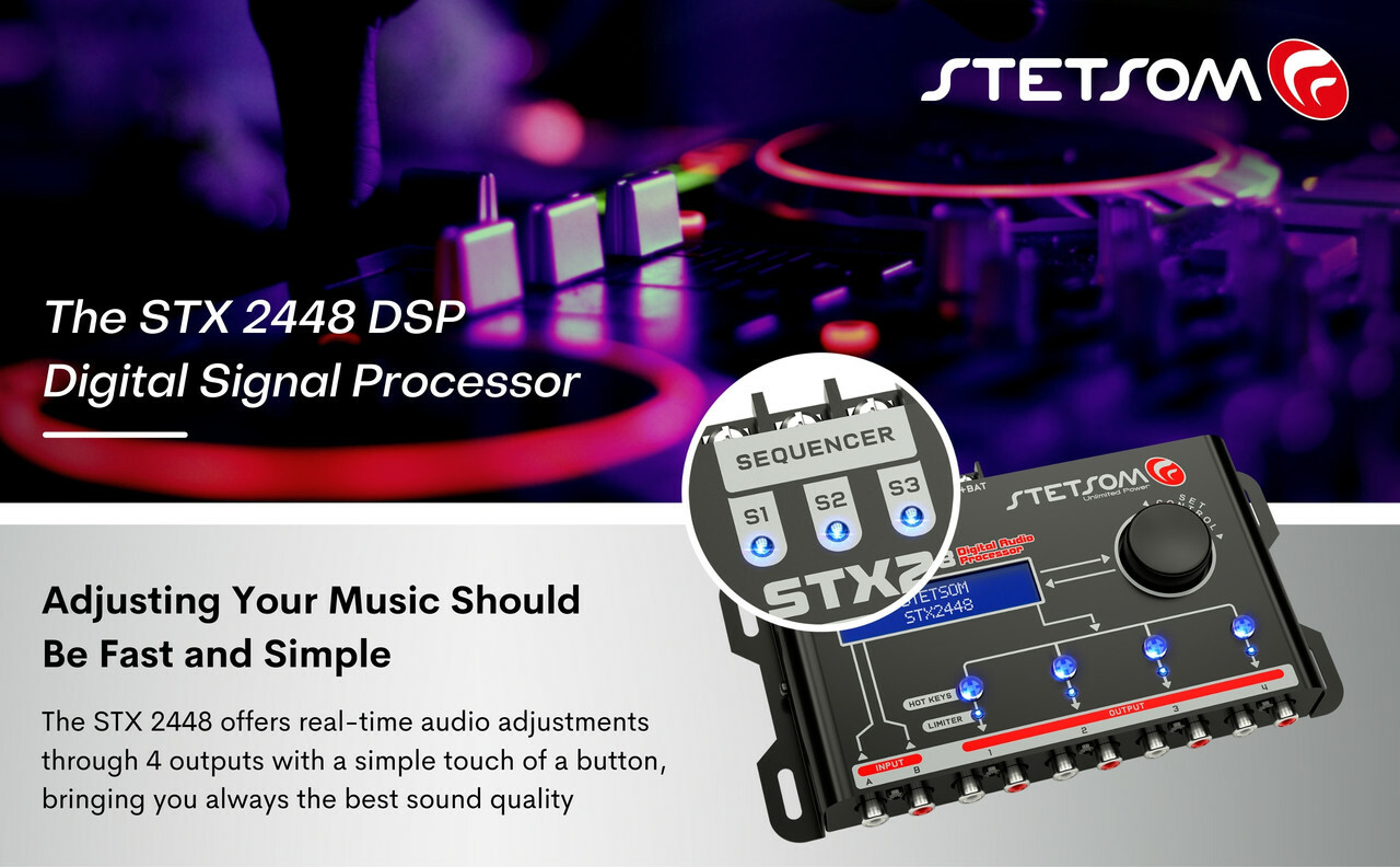 Stetsom STX 2448 Digital Processor DSP Audio Crossover & Equalizer - 4 ...