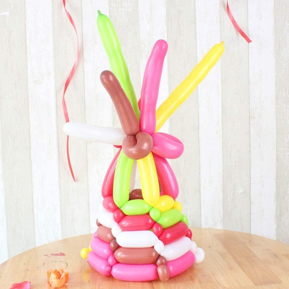 100 x Long Modelling Balloons Latex Plain Balons 260Q Twisting Magic ...