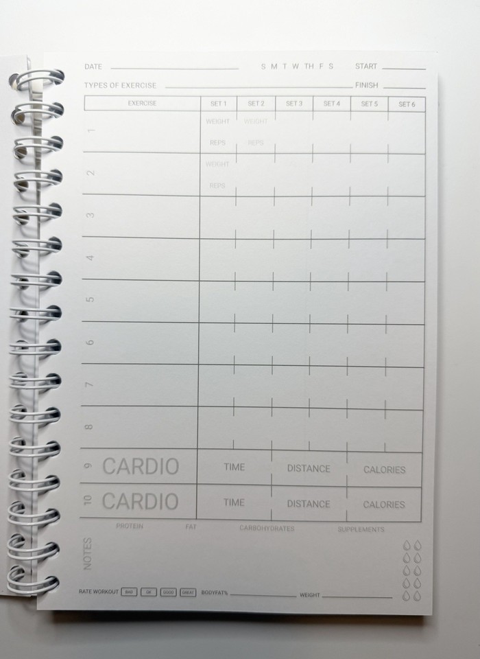 Fit Log Notebook Gym Journal For Fitness Tracking | eBay UK