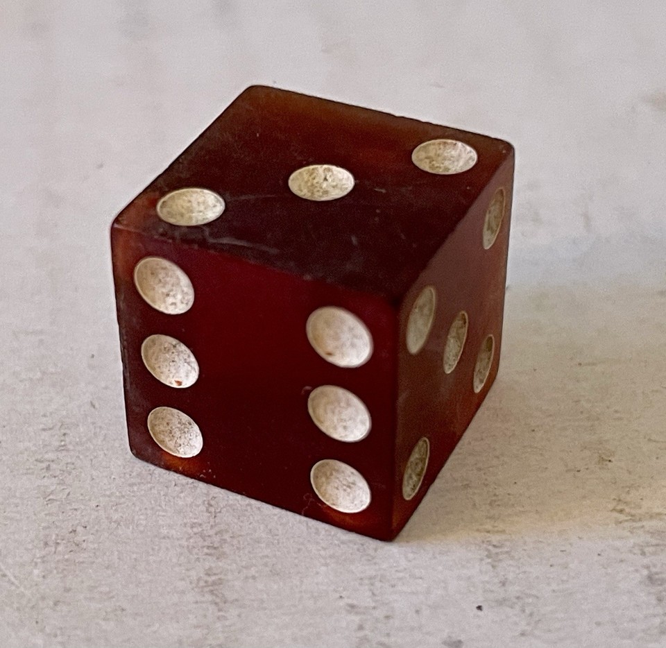 Vintage OLD DICE Butterscotch Bakelite White Brown Translucent (Lot of ...