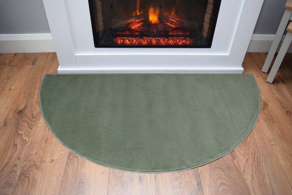 Half Moon Fireplace Rug Large Living Room Hearth Semi Circle Mat ...