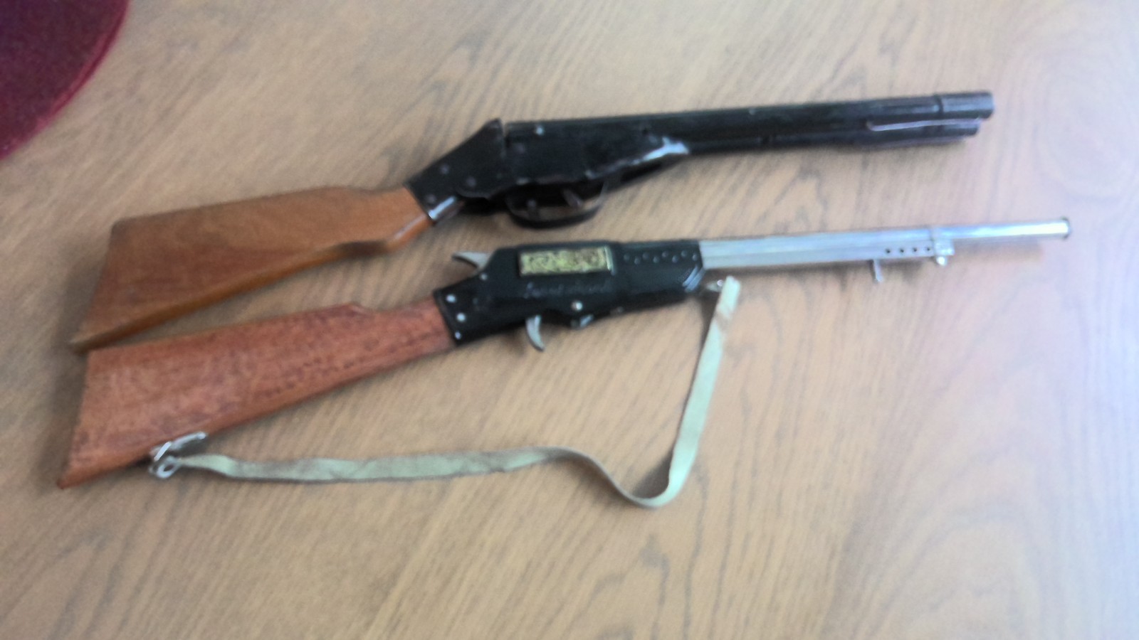 Lot of 2 Vintage Toy Guns Texas Scout Toy Rifle & Side by Side Toy ...