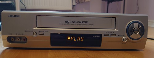bush vcr938nsil VHS Player - 6 Head Nicam Stereo - Auto Tracking -Hi ...