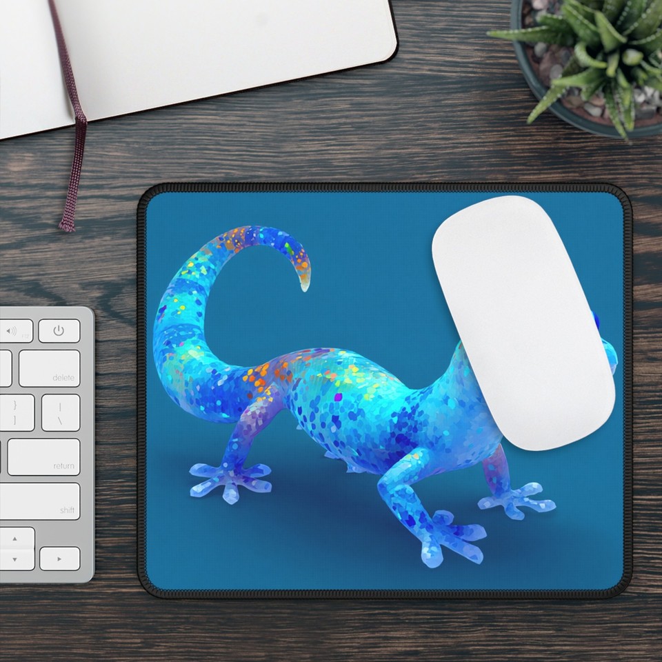 Blue Glitter Gecko Gaming Mouse Pad | eBay