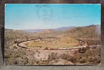 LMH Postcard SANTA FE Freight Intermodal TEHACHAPI WALONG LOOP Shell ...