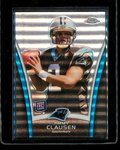 2010 TOPPS CHROME ROOKIE Holo Football Trading Card TMB-2 JIMMY CLAUSEN ...