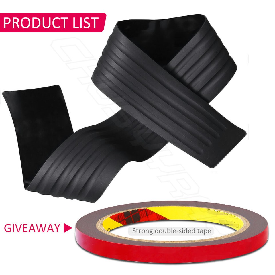 Rear Bumper Guard Rubber Protector Trim Cover Scuff Car Trunk ...