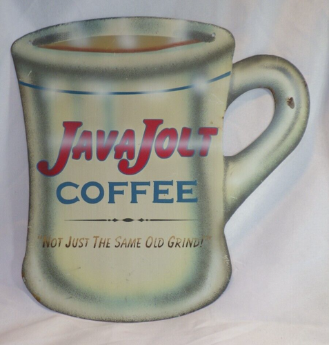 "JAVA JOLT" COFFEE CUP MUG SHAPE VINTAGE STYLE METAL SIGN | eBay