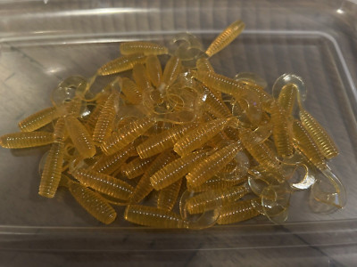 2-inch curly tail grubs, fishing, crappie bait, bluegill bait, lake ...