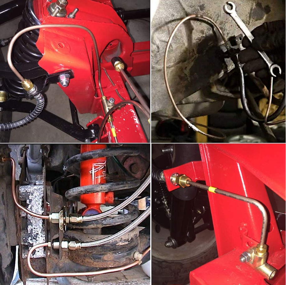 10 Pack Car Brass Brake Line Union - 3/16, 3/8-24 Threads SAE Inverted ...