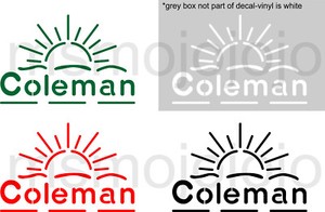 Coleman Lantern Sunrise Logo Vinyl Decal | eBay