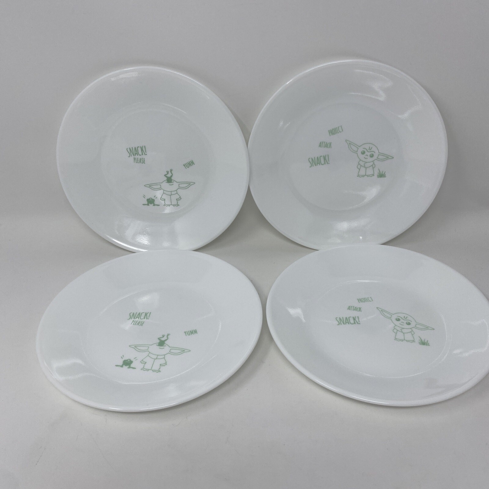STAR WARS Baby YODA Set Of 4 Corelle 6.5” Kid Snack Plates | eBay