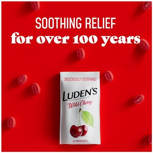 Luden's Sore Throat Drops, For Minor Sore Throat , Wild Cherry, 30 ...