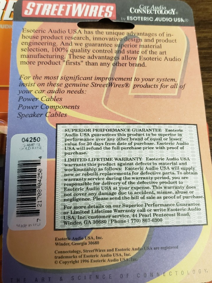 StreetWires SE 25 AMP Agu Style Gold Plated Fuse Glass Tube Car Audio ...