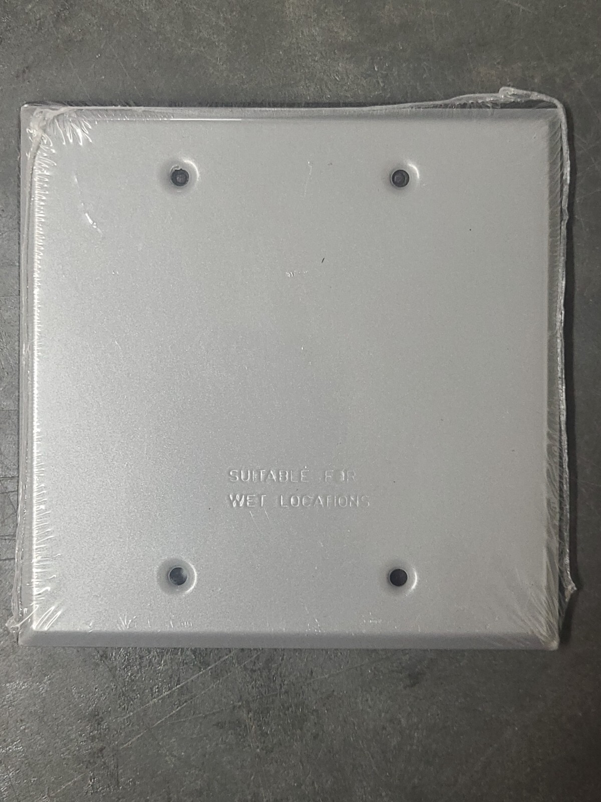 BWF/Teddico BC-2V 2-Gang Weatherproof Blank Cover Steel Gray Box Mount ...