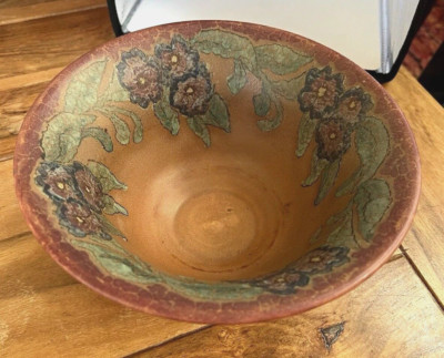 Rookwood 1925 XXV 8” Floral Centerpiece Bowl #2287 Signed By Catherine ...