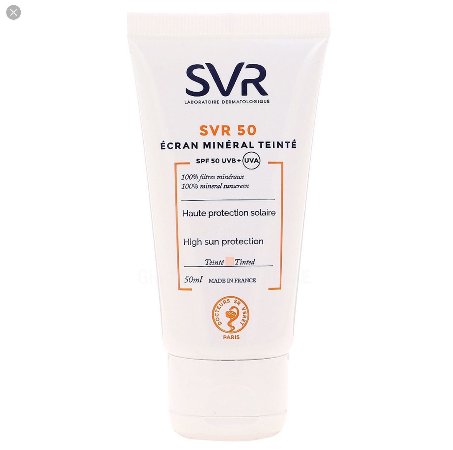 SVR Ecran Svr 50 Tinted Mineral Sunscreen dry to very dry Skin SPF 50 ...