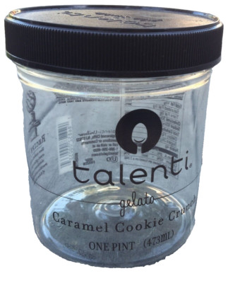 Lots 1/3/6/12 TALENTI Gelato Container Empty Plastic Storage Jar Pint ...