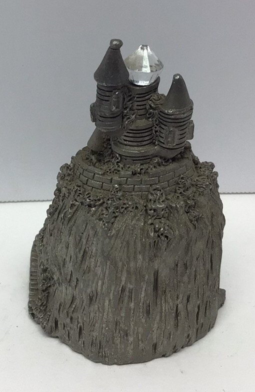 Spoontiques Pewter Old Man Wizard Merlin Face Mountain Castle Crystals ...