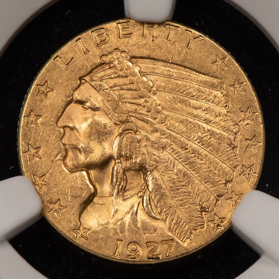 1927 G$2.50 Indian Head Gold Quarter Eagle - NGC MS 62 - SKU-G4303 | eBay