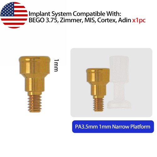 US Locat0r 1mm Abutment Diameter PA3.5mm For BEGO 3.75, Zimmer, MIS, Cortex,Adin | eBay