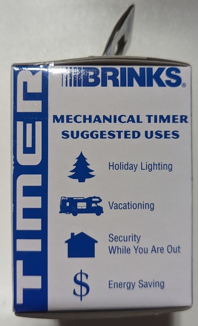 Brinks 42-1020 Mechanical Timer On/off LED Indicator Grounded Plug for ...