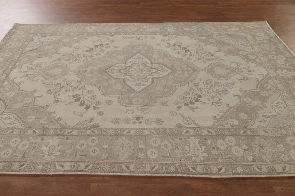 Distressed Wool Traditional Muted Rug 6x9 Handmade Living Room Dining ...