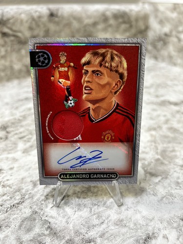 2024 Topps Museum Collection UEFA Alejandro Garnacho Relic Patch Auto ...