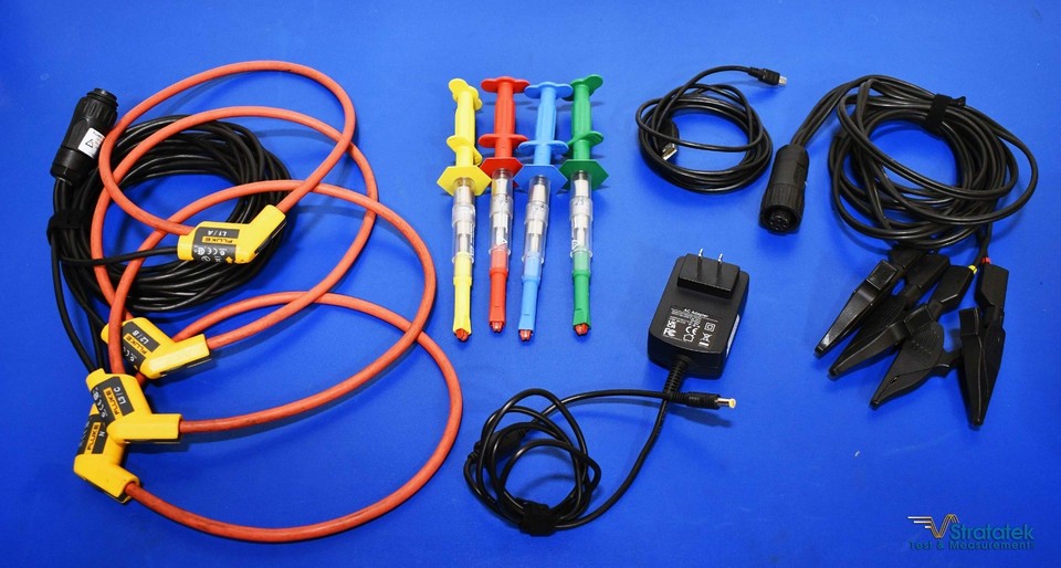 Fluke 1735 3 Phase Power Logger Analyst PQA 3000A Flexi CTs Calibrated ...
