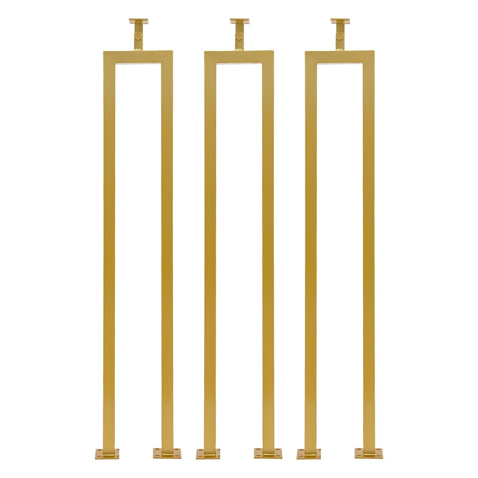 3PCS Metal Stair Baluster U Shape Stair Balusters Golden Baluster for ...