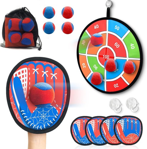 2 in 1 Toss and Catch Ball Game Set, Toddler Baseball Glove for Beach ...