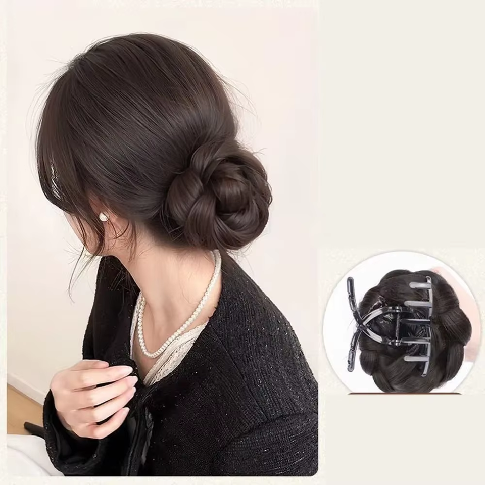 Temperament Bract Synthetic Wig Grab Clip Simulates Natural Back of ...