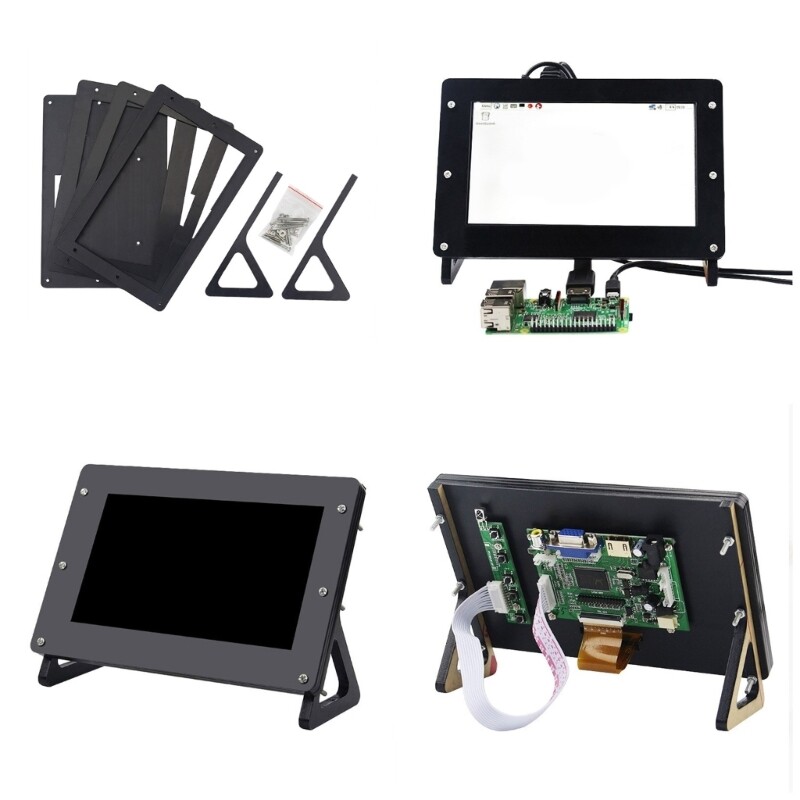 Black Acrylic Case Shells Housing for 7Inch LCD Highs Deifinition Touch ...