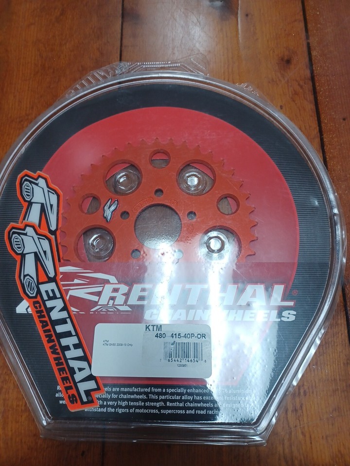 Renthal Chain Wheel Sprocket Part Number - 480-415-40P-OR | eBay
