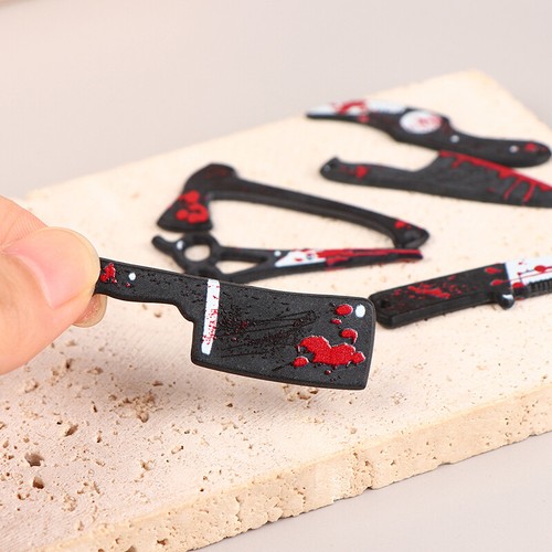 Dollhouse Miniature Horror Scissors Ax Halloween Decor Spoof Props ...