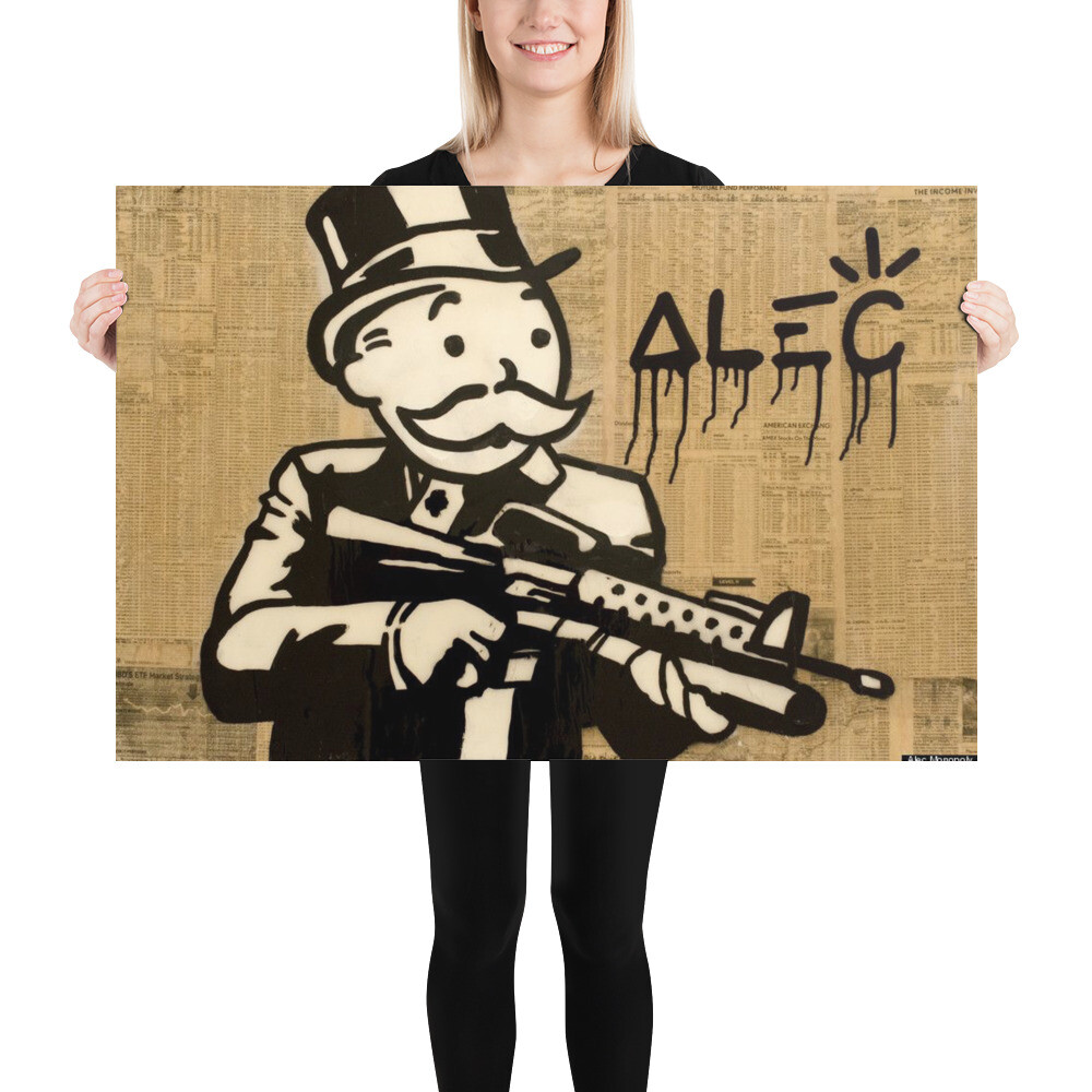Monopoly Man With Gun