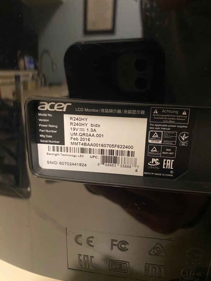 Acer R240HY Monitor Only | eBay