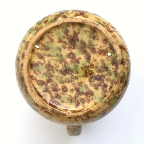 RARE VINTAGE MORTON POTTERY SPATTERWARE GREEN & BROWN STONEWARE CERAMIC ...