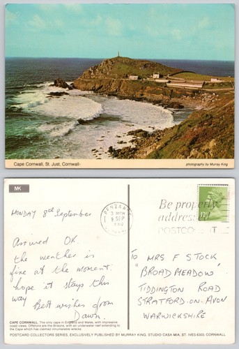 c30746 Cape Cornwall St Just-in-Roseland Cornwall England postcard 1980 ...