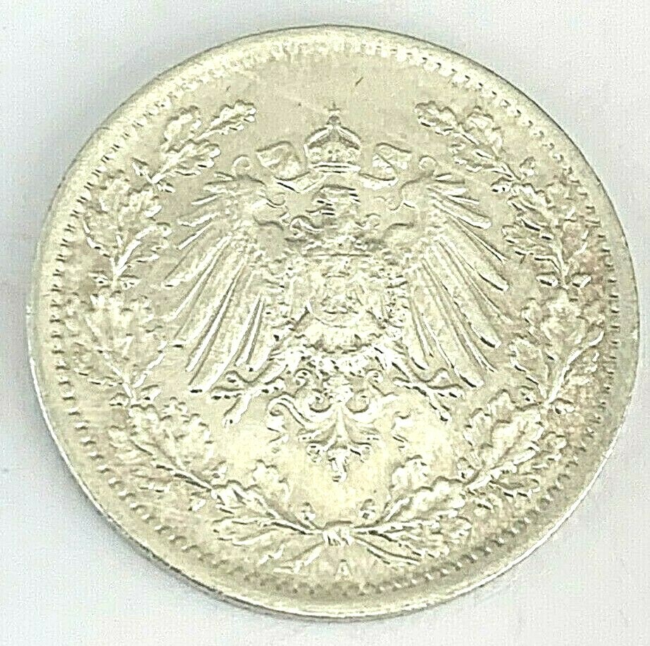 1916A WILHELM II of GERMANY 1/2 Mark BU AU German Silver Eagle Coin | eBay