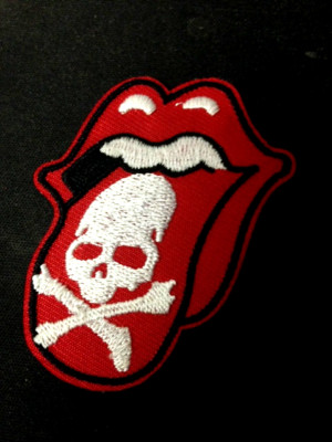 Classic Rock Band Skull & Bones Tongue Patch Halloween Voodoo Lounge ...