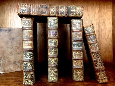 OLD BOOK Leather Antique Binding from 1700s - Literature, History ...