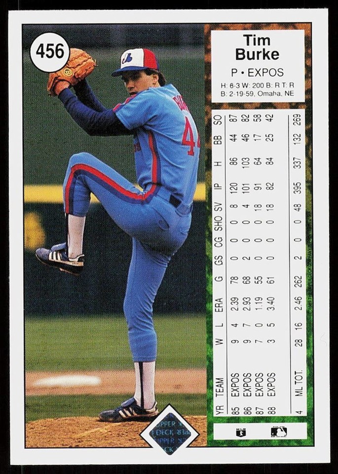 1989 Upper Deck Tim Burke Montreal Expos #456 | eBay