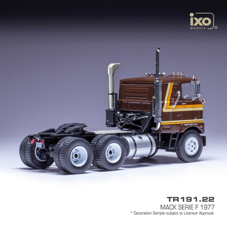 IXO 1/43 1977 Mack F Series Cabover Sleeper Semi Truck Brown Diecast ...