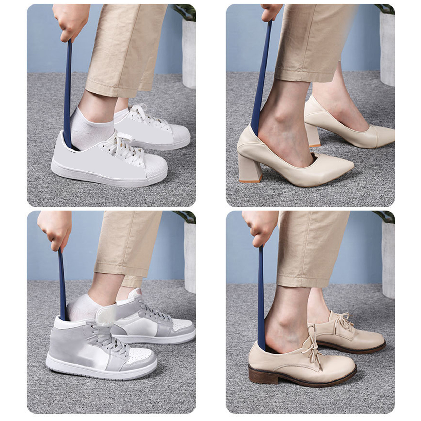 1 Set Shoe Helper Extra Curved Surface Wearing Shoe Lazy Shoehorn Boot ...
